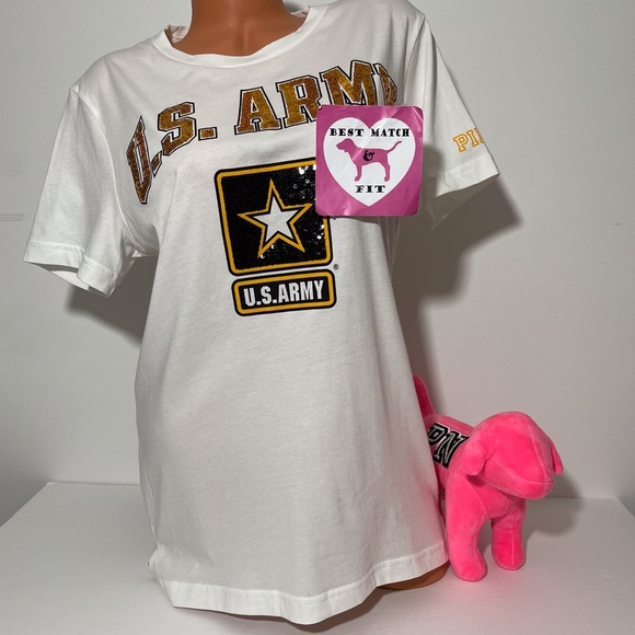 PINK Victoria's Secret | Other | Victorias Secret Pink S Us Army Logo T ...